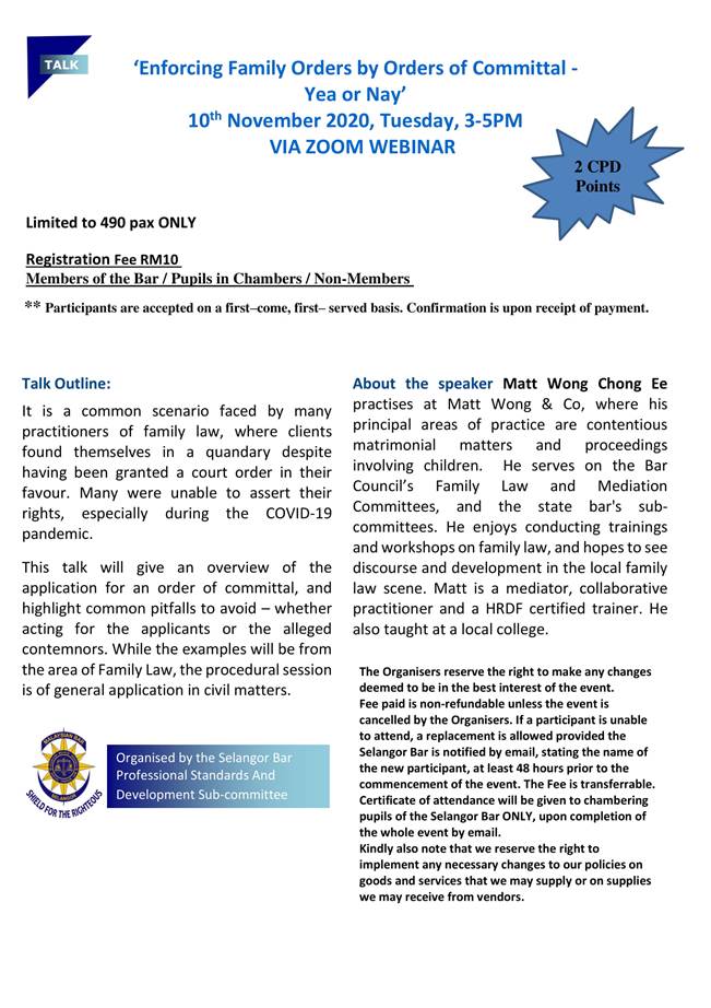 Enforcing Family Orders by Orders of Committal – Yea or Nay ...